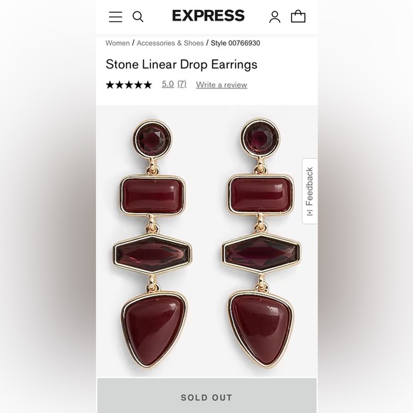 Express | Jewelry | Nwt Express Stone Linear Drop Earrings From | Poshmark